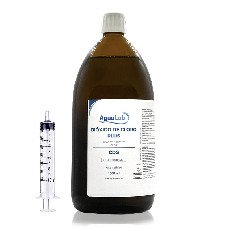 Dioxyde de Chlore PLUS 1000ml Verre (C.D.S. - C.D.I.)